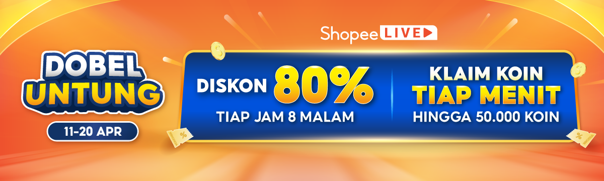 Belanja di Shopee Live | Diskon 80% Tiap Jam 8 Malam dan Flash Sale s/d 50%