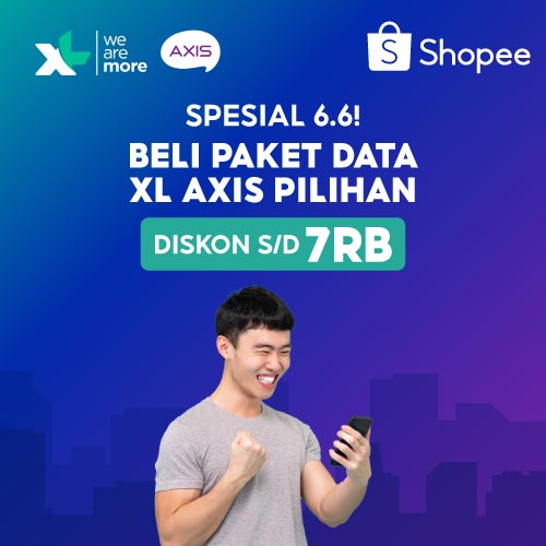 Promo Spesial 6.6! Beli Paket Data XL AXIS Pilihan Diskon s/d 7RB