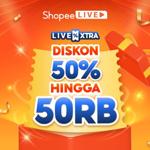 Belanja di Shopee Live | Spesial Gajian Sale LIVE XTRA Diskon 50% ...