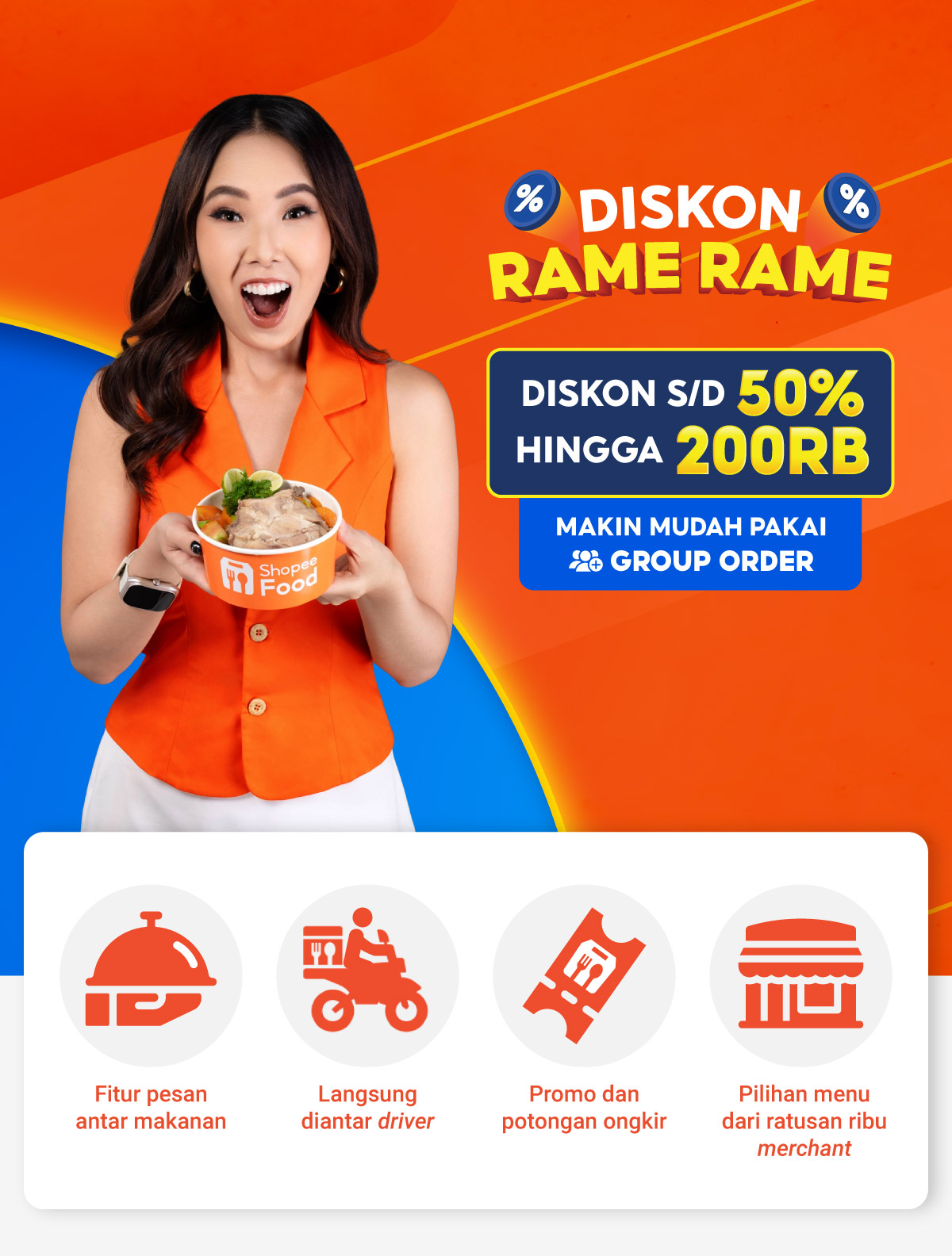 ShopeeFood | Checkout Murah, Diskon Terus s/d 60% & Gratis Ongkir