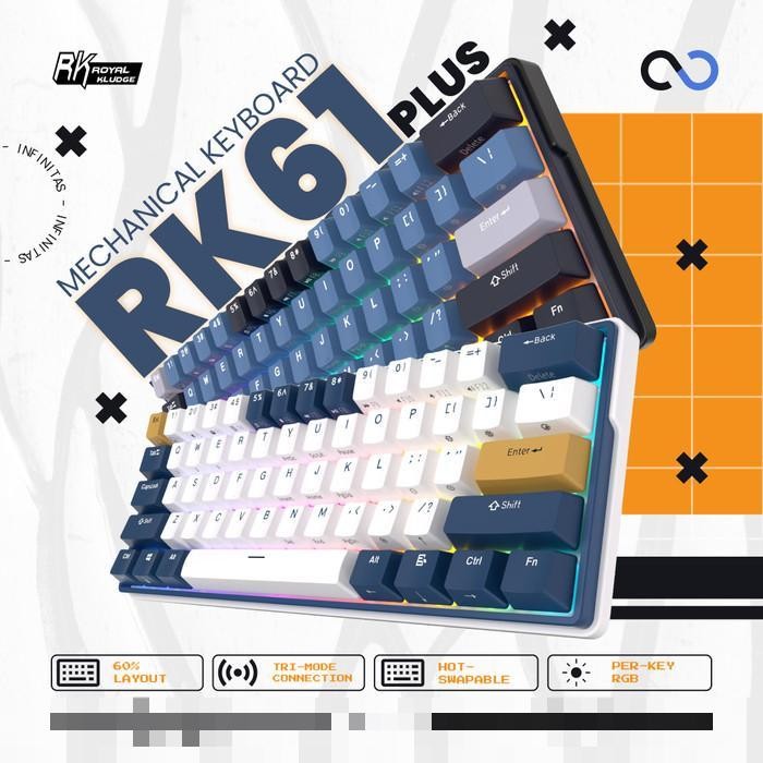 Jual Royal Kludge RK61 / RK-61 Plus Hotswap Mechanical Keyboard ...