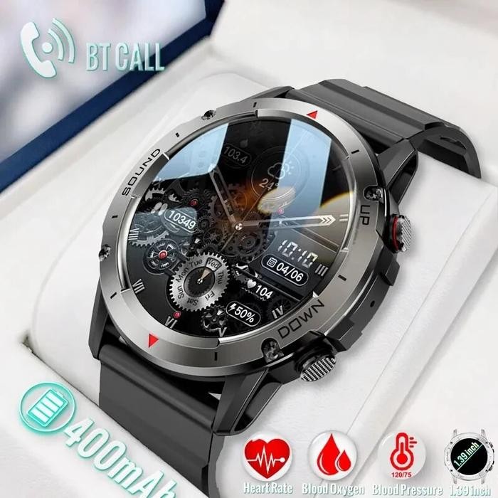 Jual GEJIAN 1.39'' Round Military Smart Watch Men For Android | Shopee ...