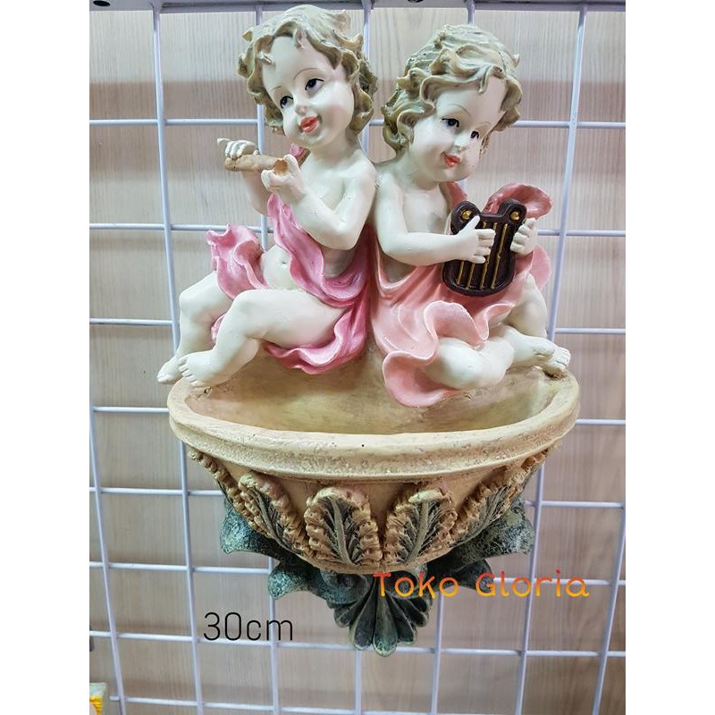 Jual Patung Angel Malaikat Gantung Dinding Tempat Air Suci | Shopee ...
