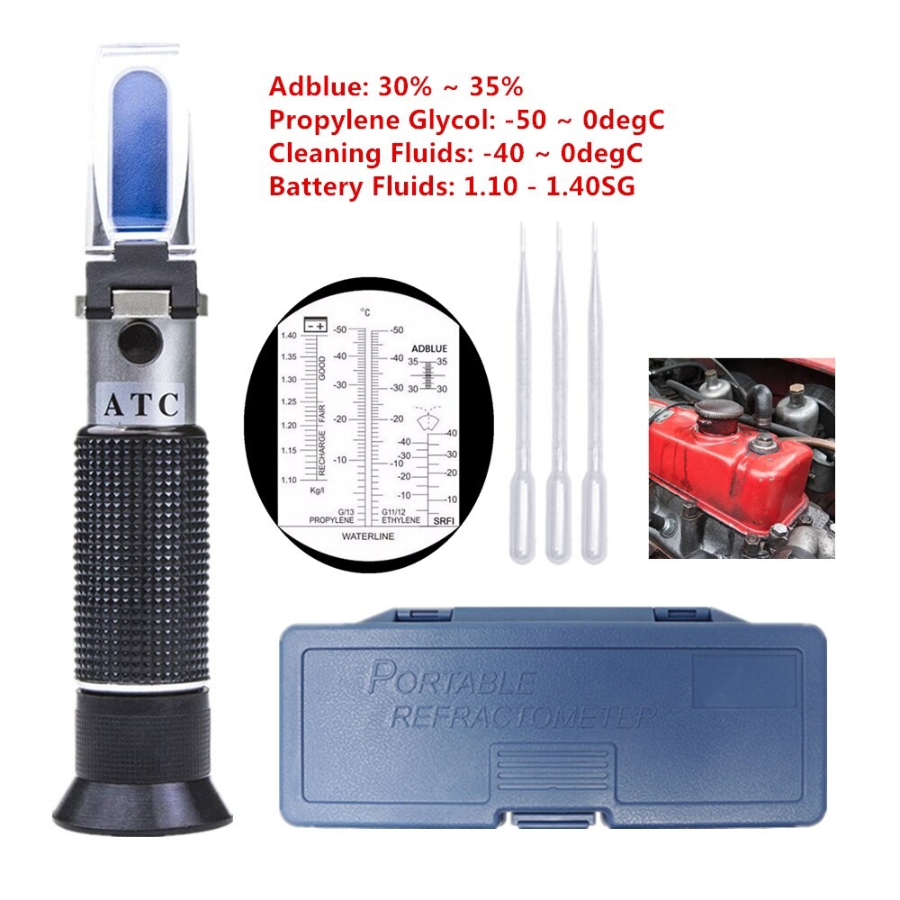 Jual ATC Refractometro Antifreeze Freezing Point Coolant Tester Adblue ...