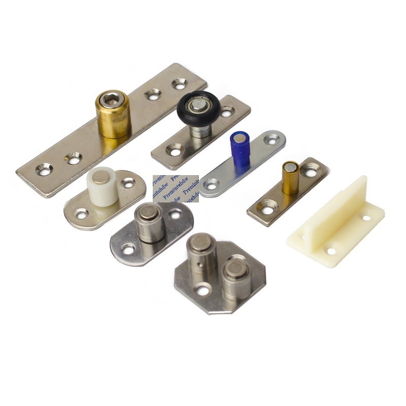 Jual NEW 2Pcs Floor Mount Sliding Wooden Door Guide Roller Retainer Top ...