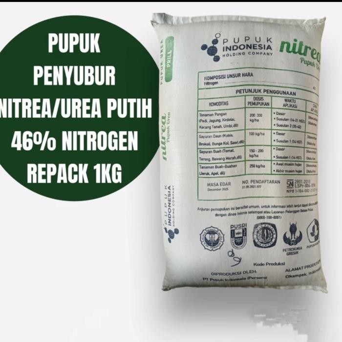 Jual Urea Nitrea 1Kg Pupuk Tanaman Vegetatif, N 46%, Repack 1 Kg ...