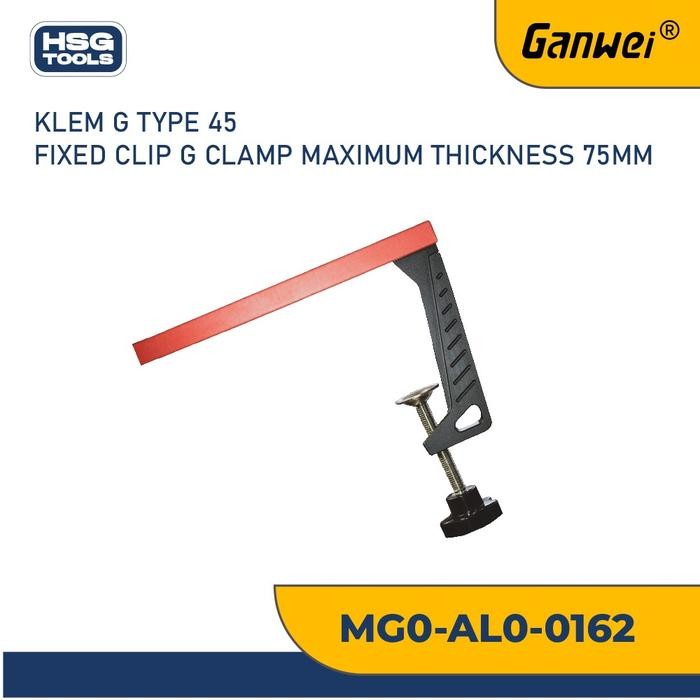Jual GANWEI 0162 KLEM G TYPE 45 FIXED CLIP G CLAMP MAXIMUM THICKNESS ...