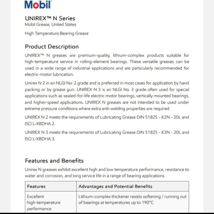Jual Mobil Unirex N3 Lithium Complex Grease NLGI 2 Pail 5 kg Kode 246 ...