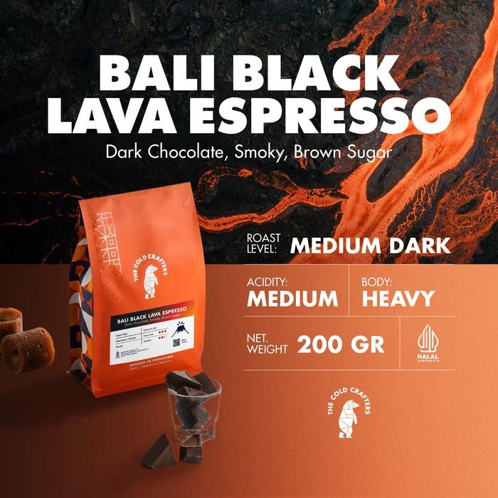 Jual BALI BLACK LAVA ESPRESSO GRADE 1 BIJI KOPI ROASTED BEANS 200 GR ...