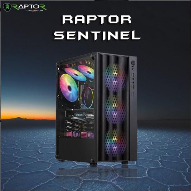 Jual CASING PC POWER UP RAPTOR SENTINEL MID TOWER ATX WITH 3 FAN CASE ...