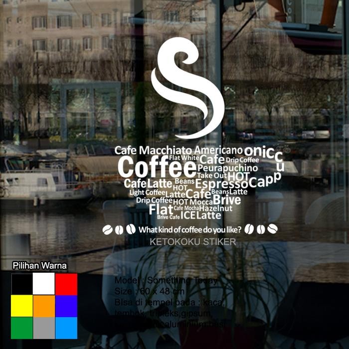 Jual Stiker Kaca dan Dinding Kata Kata Cafe Espresso Warung Kopi Coffee ...