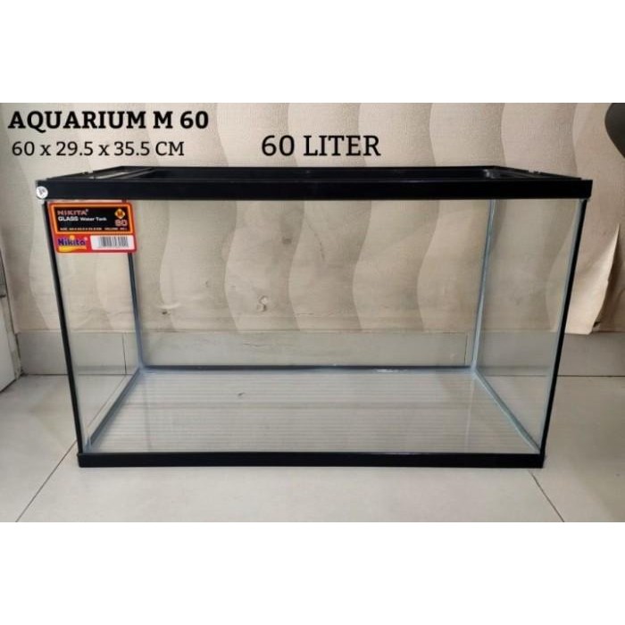 Jual AQUARIUM NIKITA 60CM AKUARIUM NS 60 LITER 60X30X36 CM GOJEK/GRAB ONLY | Shopee Indonesia