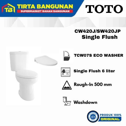 Jual TOTO CW420J / SW420JP +TCW07 CLOSET / KLOSET / TOILET / WC DUDUK ...