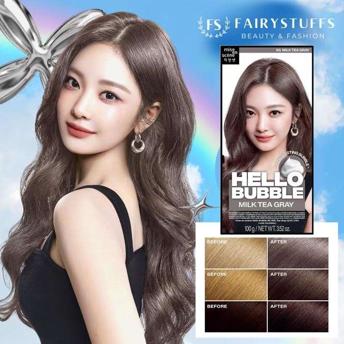 Jual Promo Mise En Scene Hello Bubble Foam Milk Tea Hair Color Pewarna ...