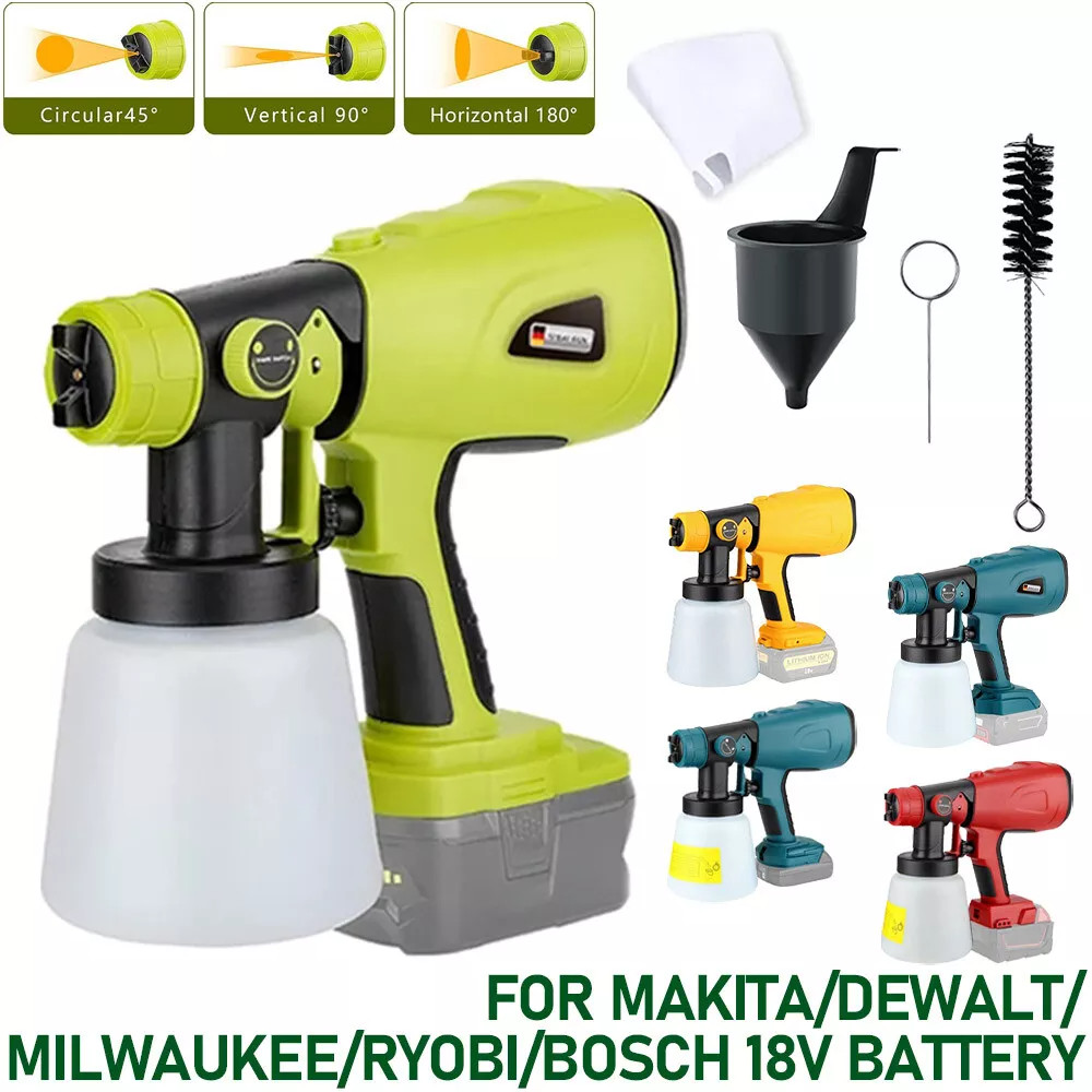 Jual Cordless Paint Sprayer Electric Spray Gun Tool For Dewalt/Makita ...