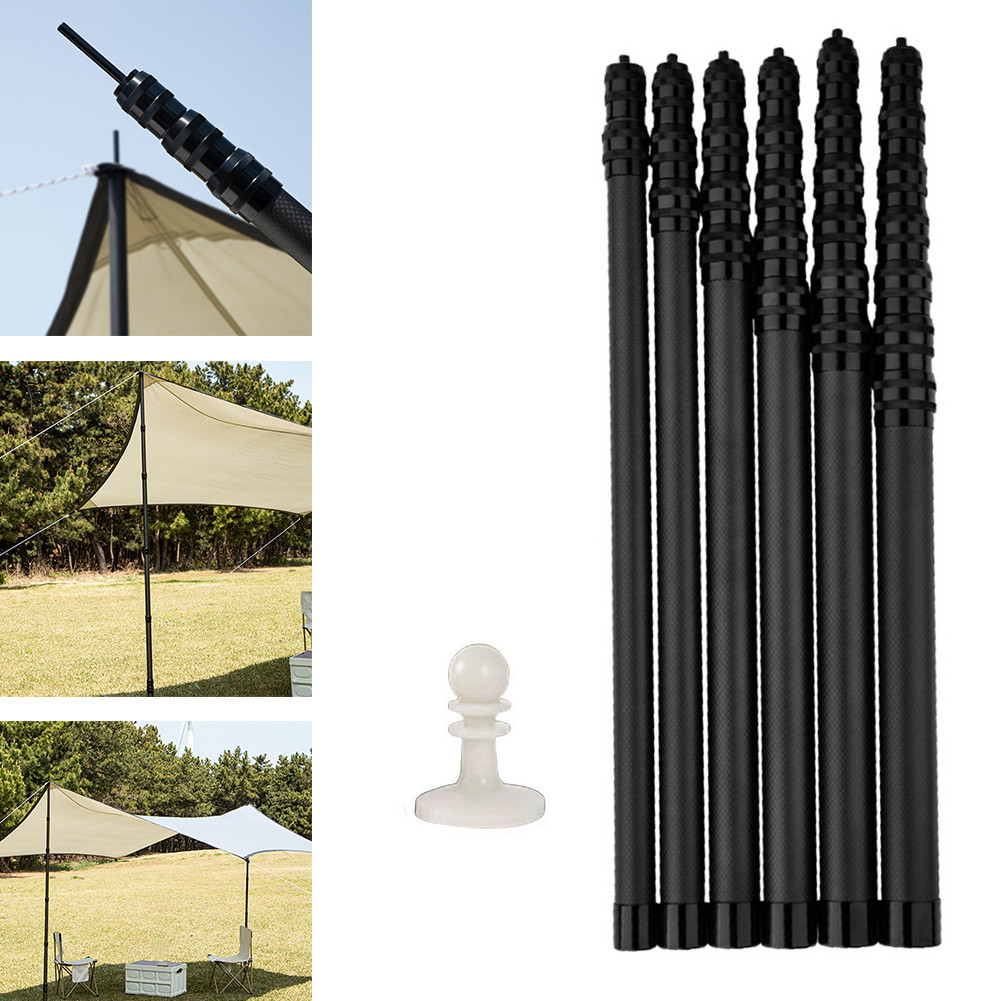 Jual Carbon Fiber Tarp Poles Canopy Shelter Awning Tent Black ...