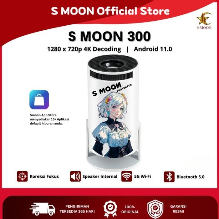 Jual Promo!! Sale Smoon 300 Smart Projector/Lcd Tv 180 Lumens Wifi Bluetooth Ultra Hd Minimalis ...