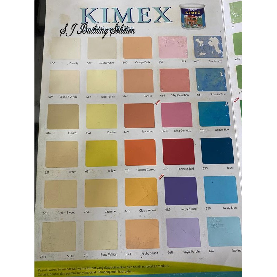 Jual CAT TEMBOK NIPPON PAINT PUTIH KIMEX BS 9102 5KG 5 KG 9102 SS WARNA ...