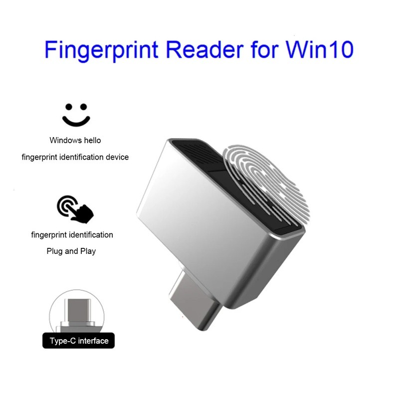 Jual Type-C Zinc Alloy Fingerprint Unlock Module Portable Mini USB ...