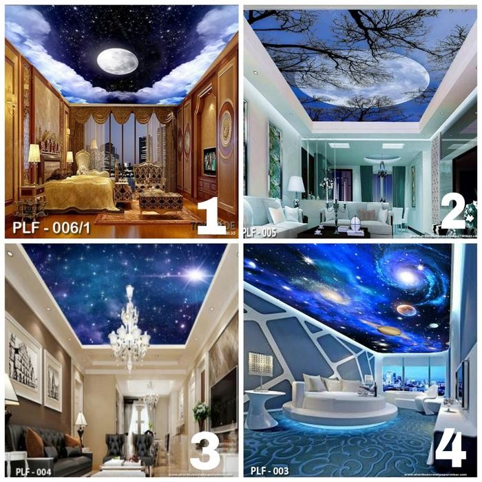 Jual Wallpaper 3D Wallpaper Custom Wallpaper Plafon Langit Malam ...