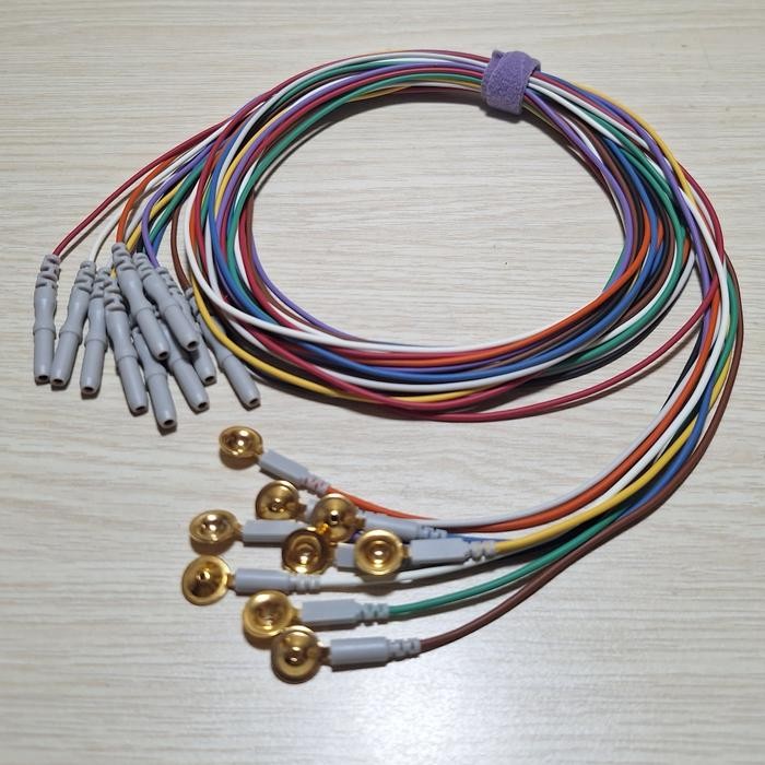 Jual Kabel Eeg Electroda Plate Gold 10 Lead | Shopee Indonesia