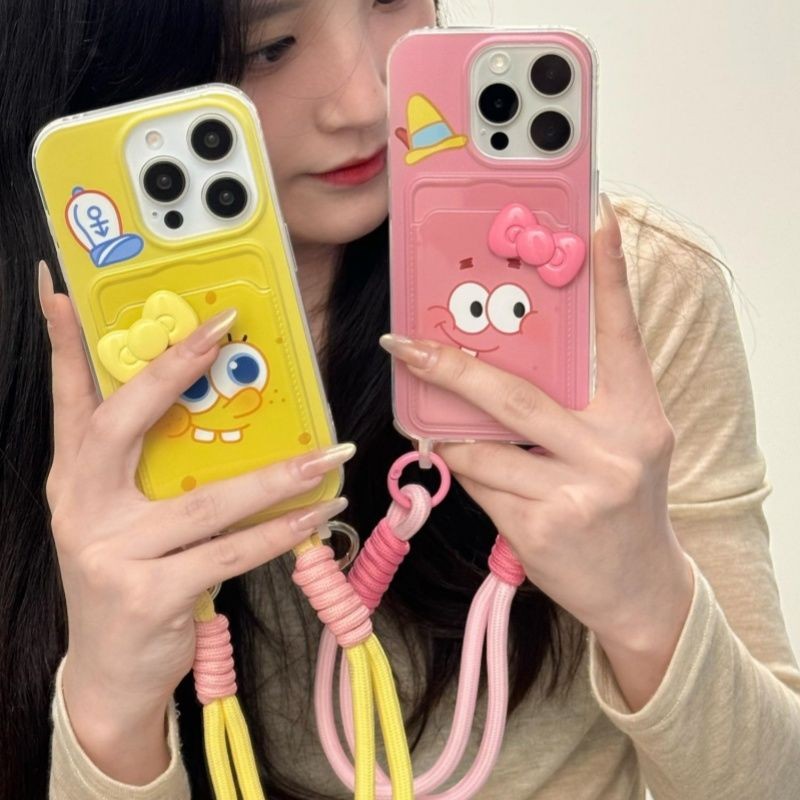 Jual Lucu Spongebob Kartun Couple Card Holder Case Hp Iphone 11 Pro Max ...
