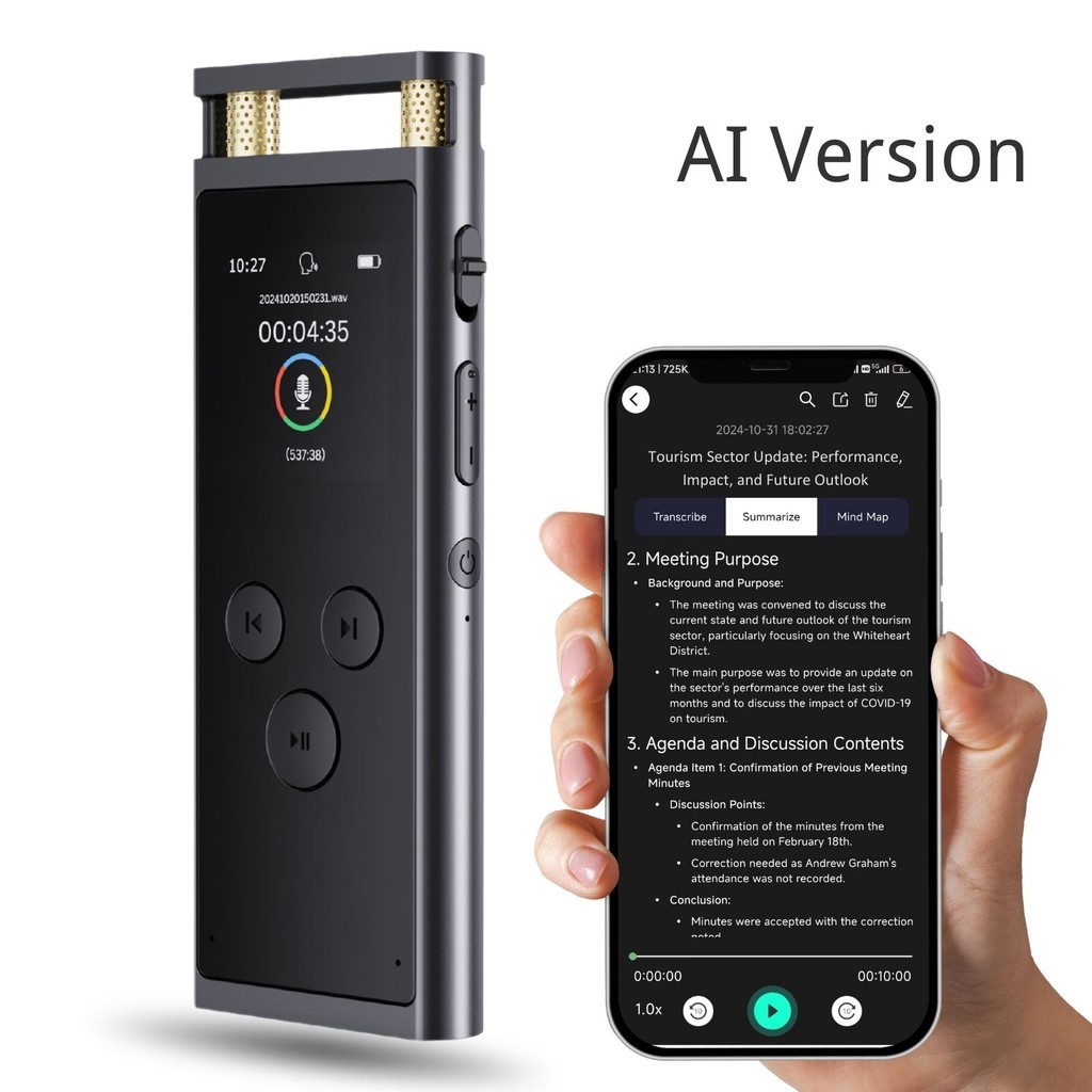 Jual AI Voice Recorder with APP transcription, GPT-4o Summary, Mind ...