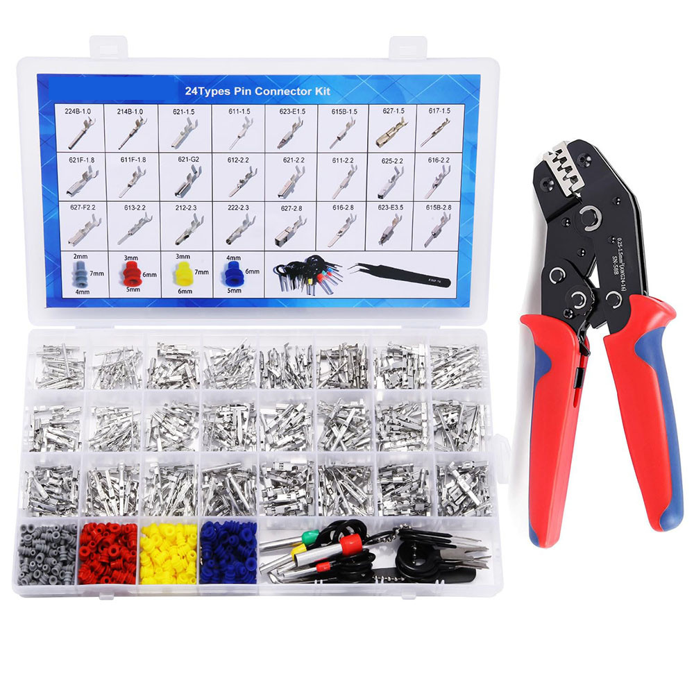 Jual IMPORT 24 types 900PCS automotive pin connector kit 1-3.5mm male ...