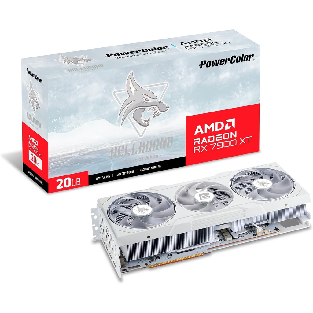 Jual Complete box PowerColor Hellhound Spectral White AMD Radeon RX ...