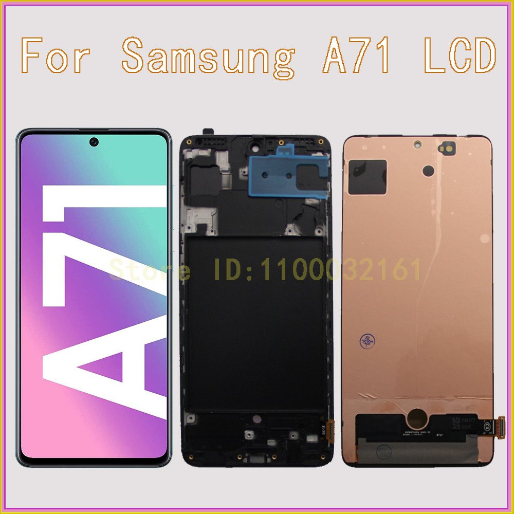 Jual AMOLED Display For Samsung A71 LCD A715F Screen Digitizer Assembly ...