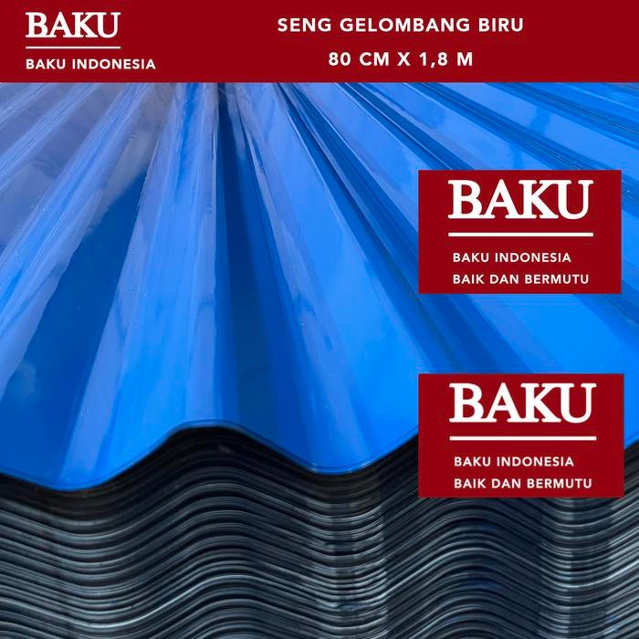 Jual Seng Gelombang Biru 1,8M / Seng Gelombang 80Cm X 1,8M | Shopee ...