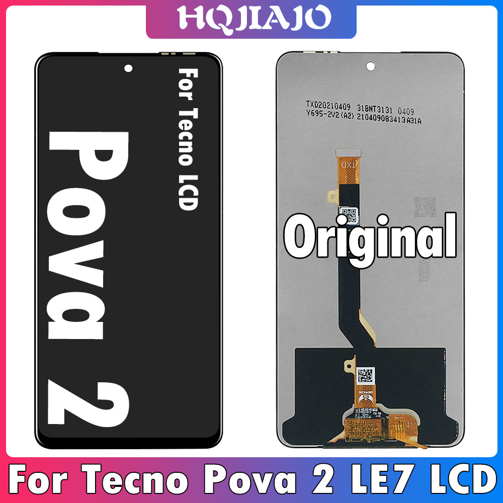 Jual 6.9inch Original LCD For Tecno Pova 2 LCD LE7 Display Screen Touch ...