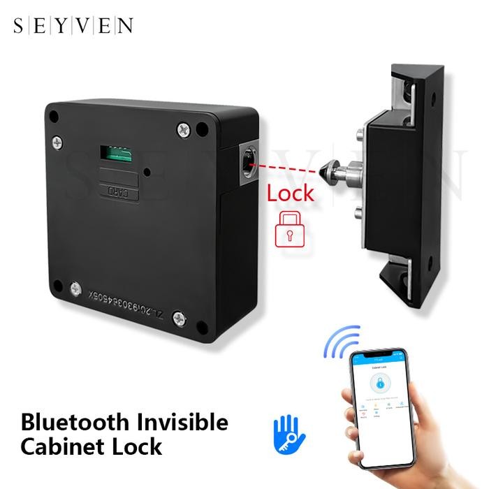 Jual SEYVEN INVISIBLE SMART CABINET LOCK RFID CARD APP KUNCI LEMARI ...