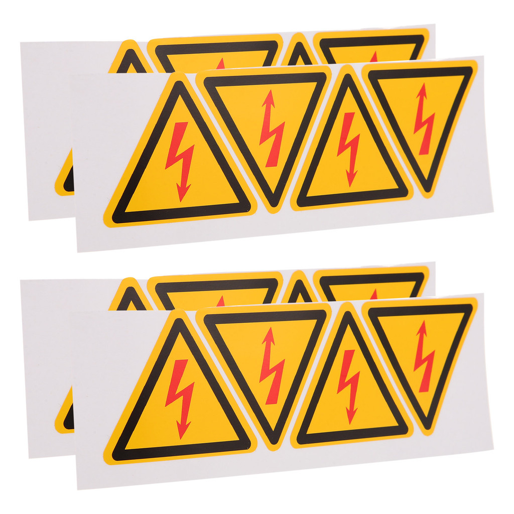 Jual 4 Pcs Electric Shock Sticker High Voltage Warning Sign Panel ...
