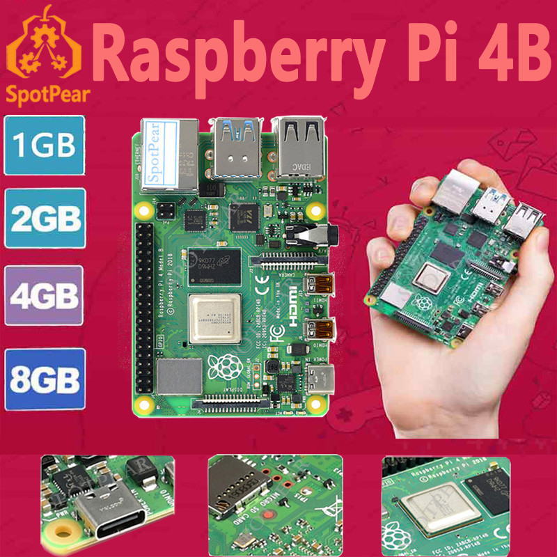 Jual JUAL Raspberry Pi 4 Model B 4B 1GB 2GB 4GB 8GB RAM PI4B Option ...