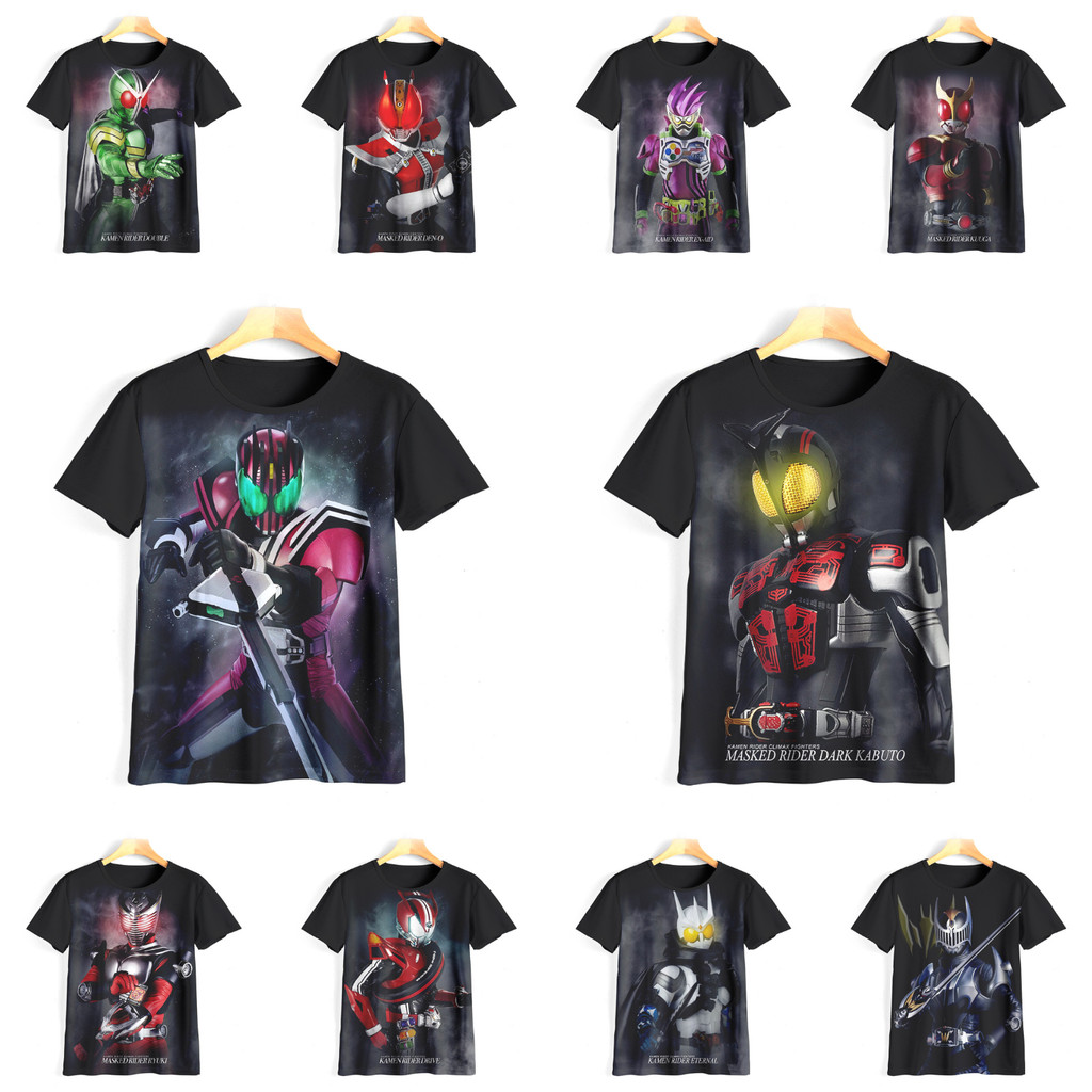 Jual Kaos Kamen Rider 3D Keren Kaos Motif Kamen Rider V2 Baju Animasi ...