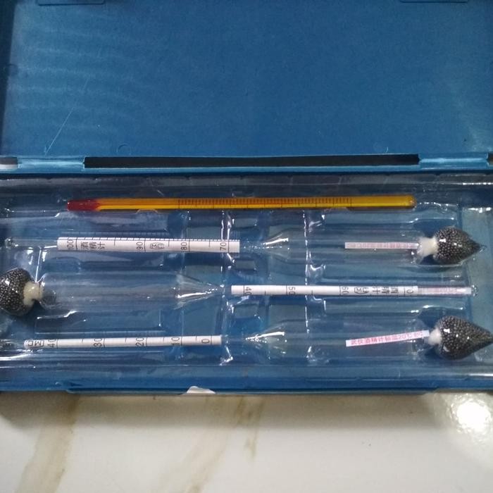 Jual Stok Baru Alkoholmeter 3 Skala + Thermometer Alkohol Meter ...