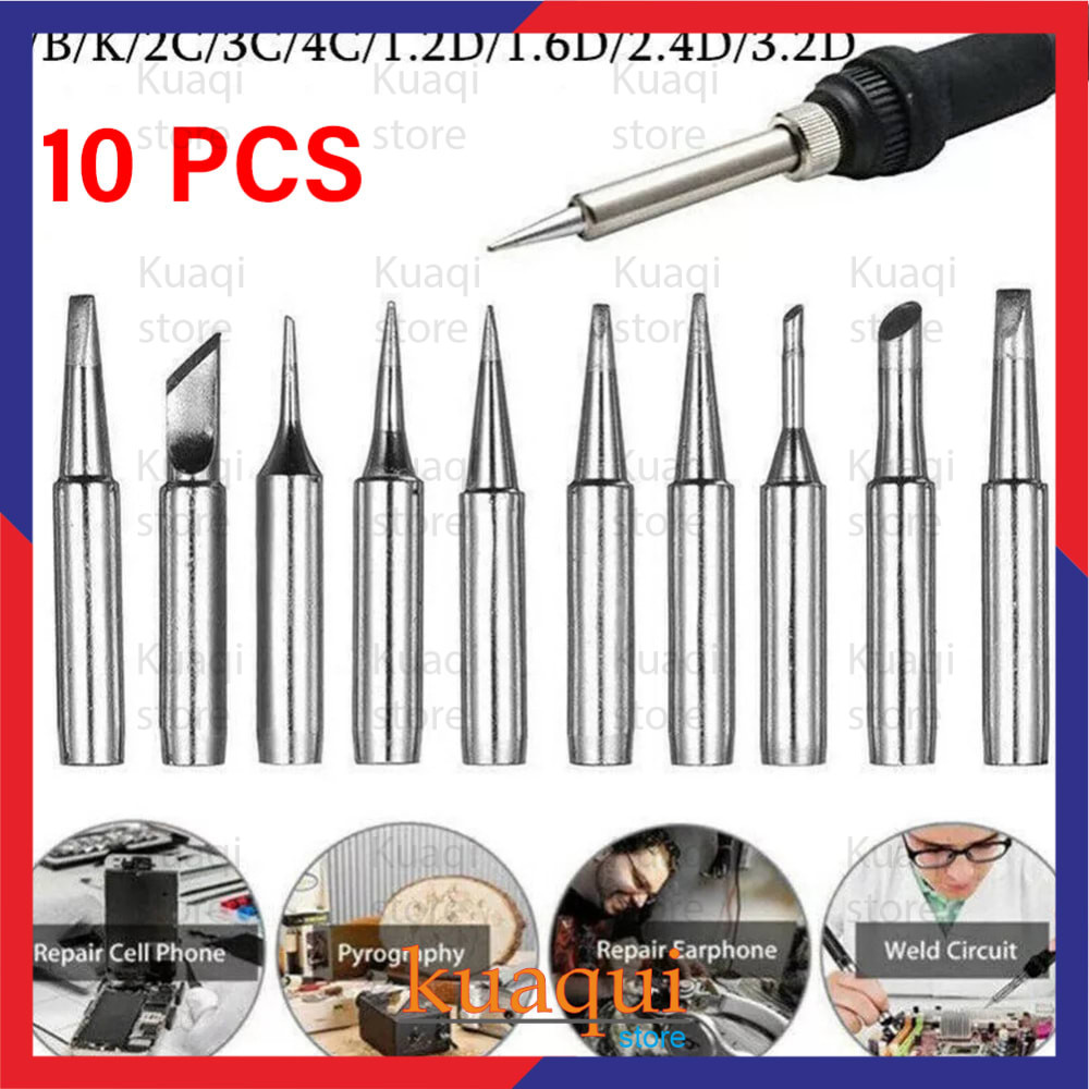 Jual Set Mata Solder Iron Tip Welding Tin Head 900M-T Tip 10 PCS - Z10 | Shopee Indonesia