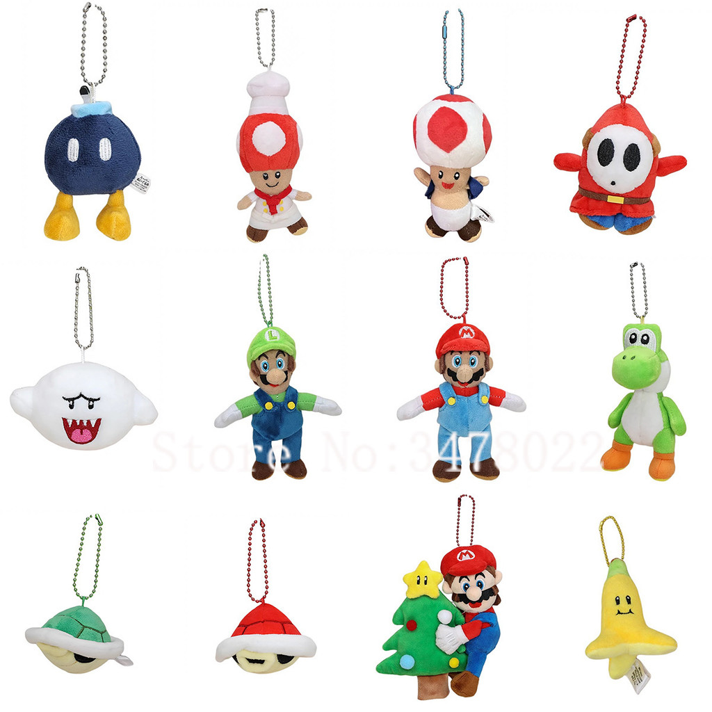 Jual Super Mario Bros Plush Toys Luigi Yoshi Chef Toad Shy Guy Boo Bob ...