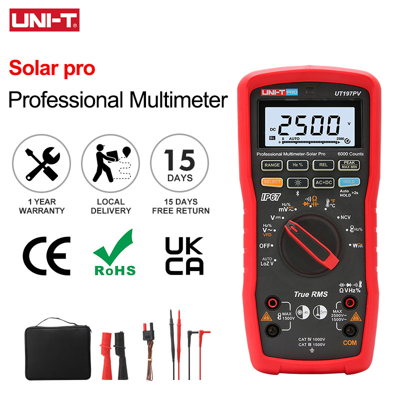 Jual UNI-T Professional Multimeter UT197PV 1000V AC DC Digital ...