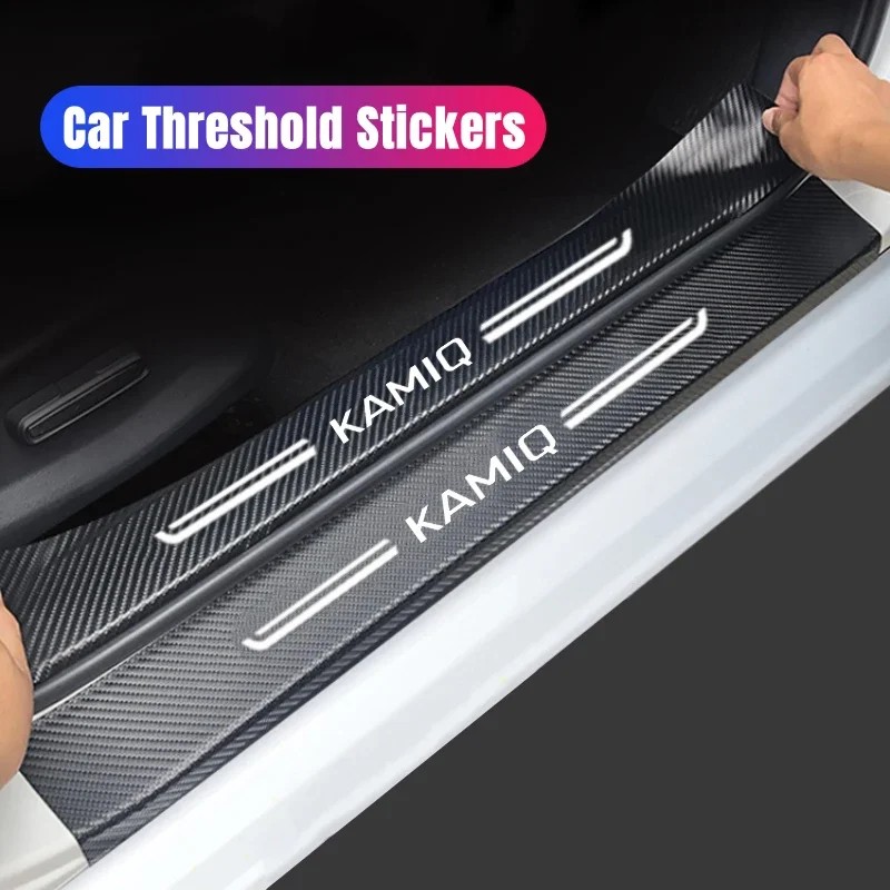 Jual IMPORT CARBON FIBER CAR DOOR SILL PROTECTOR FILM FRONT REAR SCUFF ...