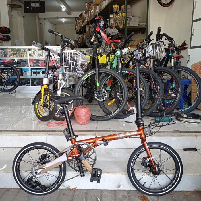 Jual Sepeda Lipat Seli 16 Element Troy X9 9 Speed | Shopee Indonesia