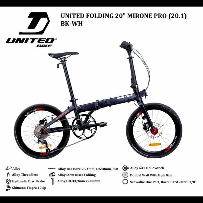 Jual Sepeda Lipat United Mirone pro 10 speed tiagra (20 Inch) | Shopee ...
