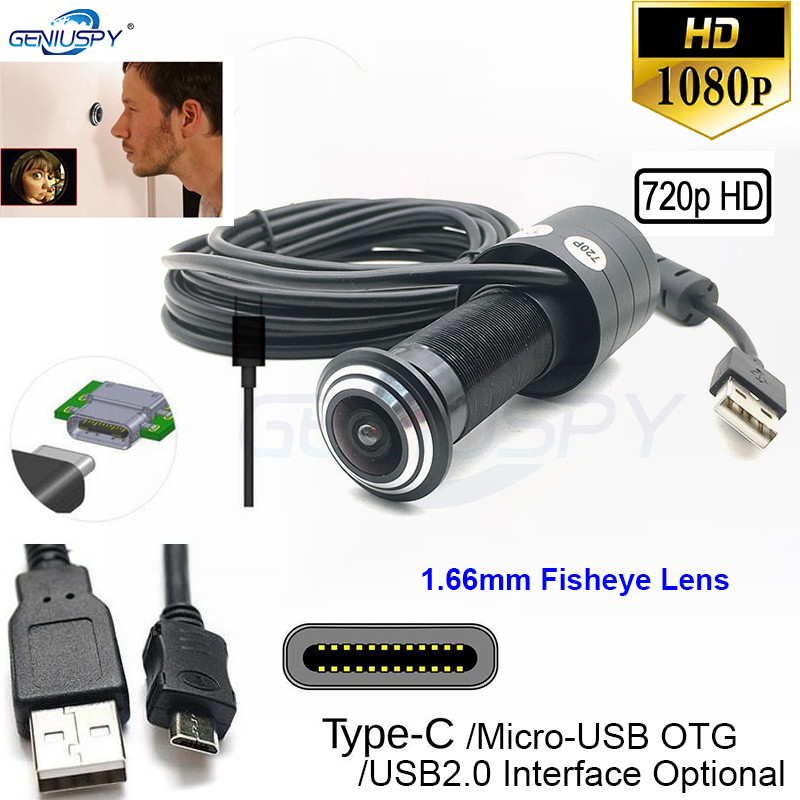 Jual Geniuspy 1.66MM Fisheye Lens Door Hd Camera Eye Viewer Peephole ...