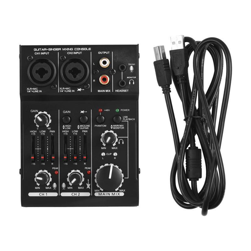 Jual New Mini 3-Channel Sound Card Mixing Console Digital Audio Mixer ...