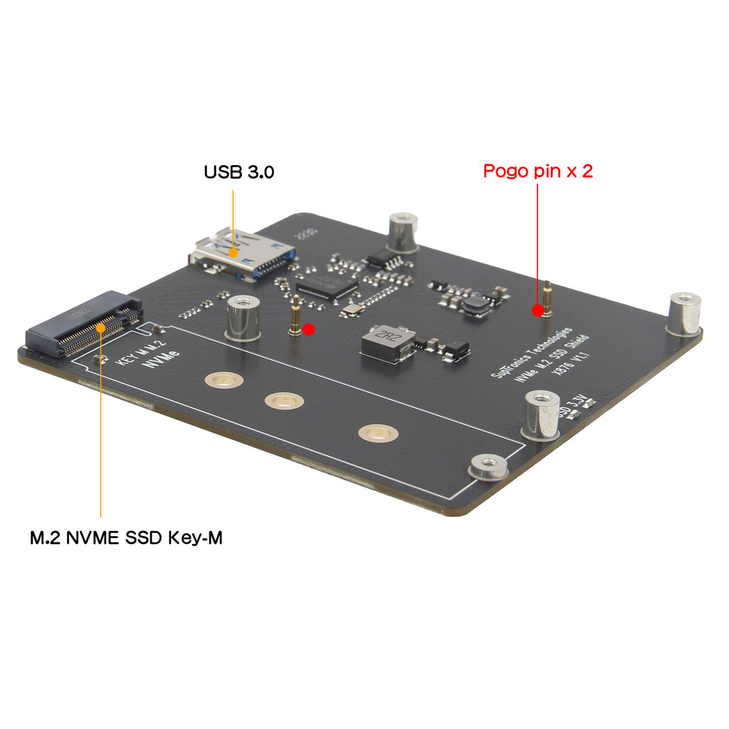 Jual damaii_sentosa Raspberry Pi M.2 NVME SATA SSD Shield / X876 ...