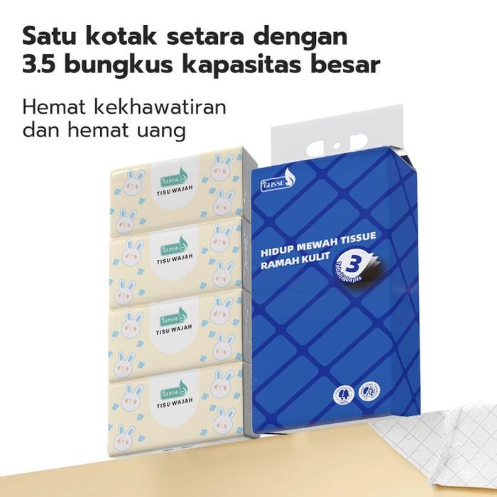 Jual Glisse Tisu premium, Tisu wajah lembut, 100% pulp alami, tisu ...