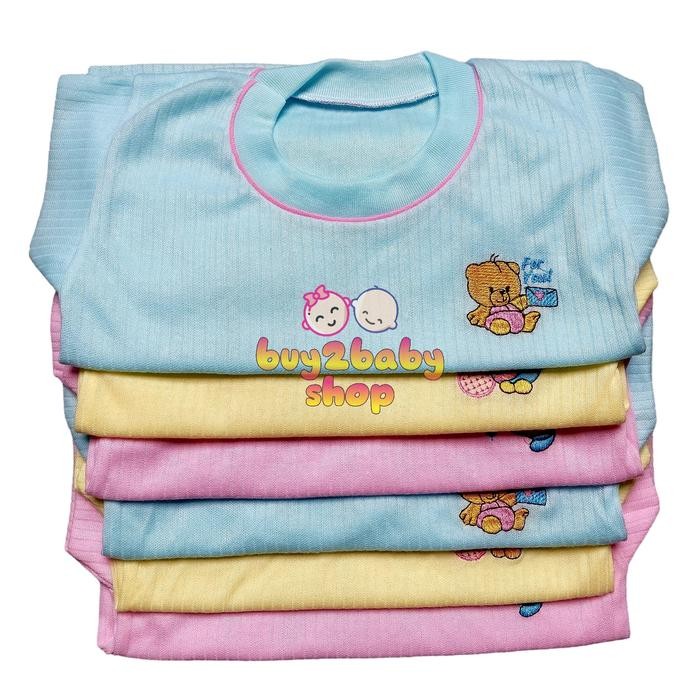 Jual _O0VX 6 Pcs Kaos Oblong Bayi Lusinan Murah Conoco Warna & Putih ...