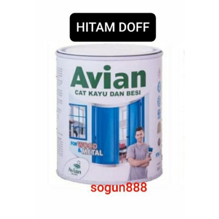 Jual (Allthebest) Avian cat kayu dan besi Hitam Doff 1 kg. Black matt ...