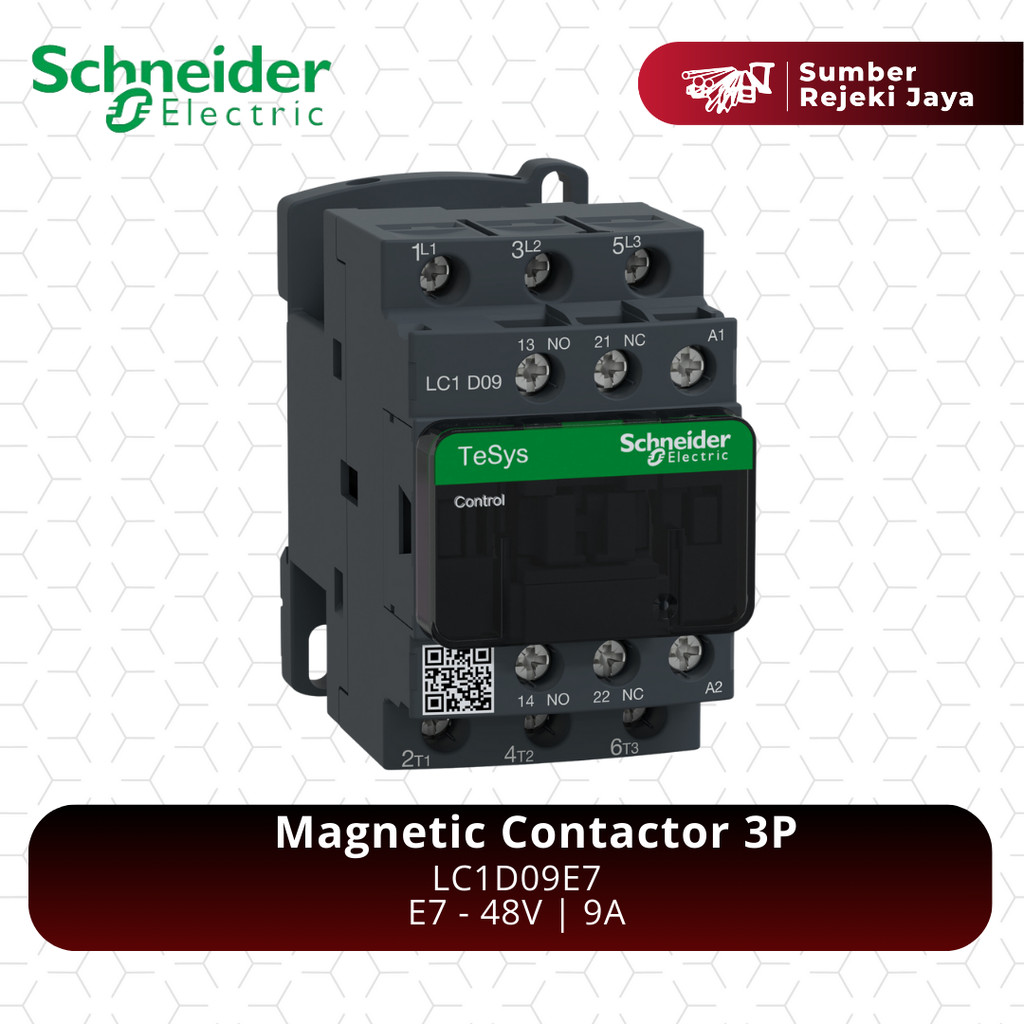 Jual Schneider Kontaktor LC1D09E7 3P 9A 48VAC 48V | magnetic contactor ...
